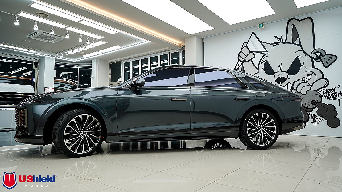 디 올뉴 그랜저 GN7 녹턴 그레이 유광 전체PPF, 유쉴드 바이올렛 썬팅 시공! - 네이버 TV