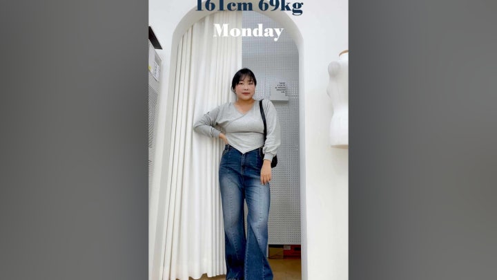 [161cm 69kg] 통통녀의 일주일 ootd 모음 (데님으로만 코디) - 네이버 TV