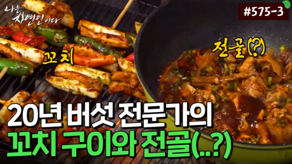 [자연인] 575-3 20년 버섯 전문가 자연인의 꼬치 구이와 국물 없는 전골 MBN 231011 방송 - 네이버 TV