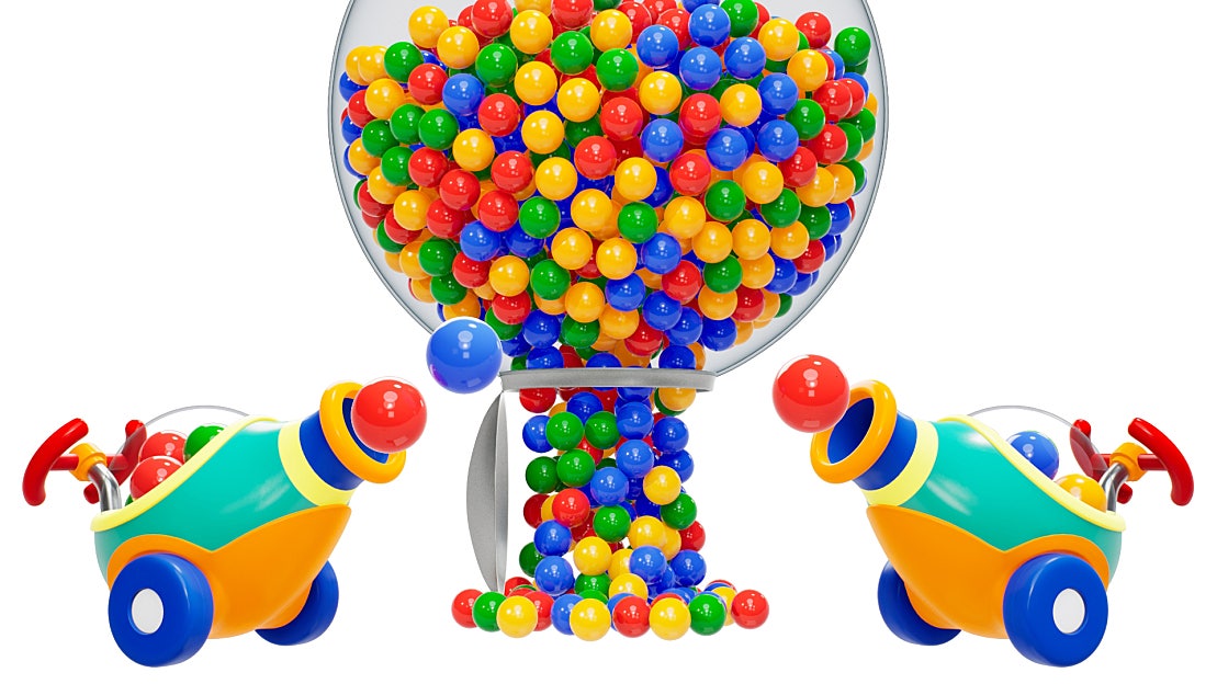 Learn Colors with Color Balls Machine🟢 | 무지개 공 색깔놀이 | 영어교육 | 로티프렌즈 색깔놀이 ...