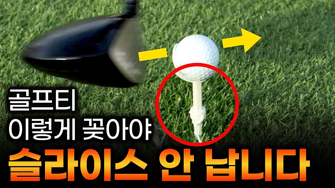 골프티 제발 이렇게 꽂으세요|슬라이스 방지| 티샷 비거리 높이는 골프티 사용방법 네이버 Tv