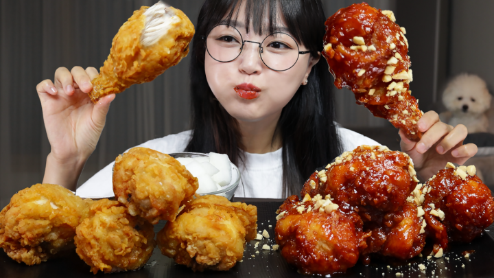 옛감성으로 만든 후라이드치킨 양념치킨 먹방🍗MUKBANG ASMR - 네이버 TV