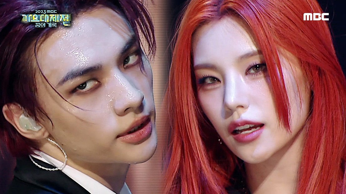 용용즈 (현진X예지) - 리버 + 플레이 위드 파이어 (HYUNJIN X YEJI - River + Play With Fire), MBC 231231 방송 - 네이버 TV