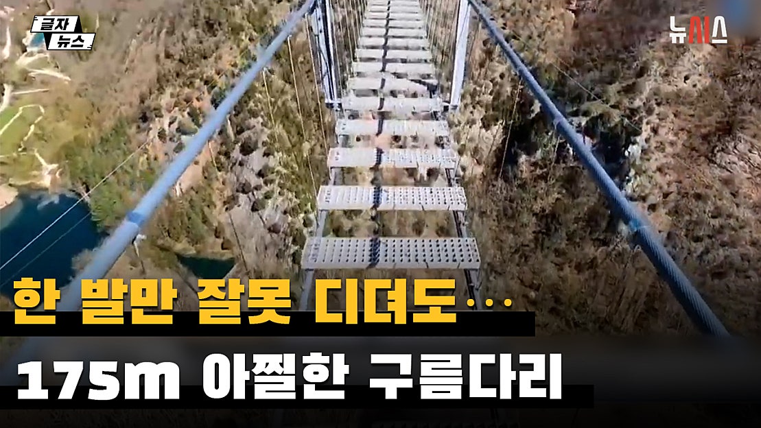 한 발만 헛디뎌도…175m 아찔한 구름다리 - 네이버 TV