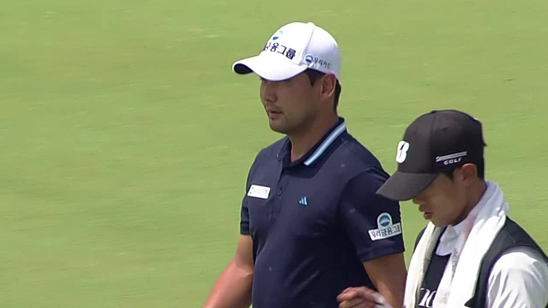 이준석, 멋진 버디 퍼팅으로 2홀 연속 버디 성공 [KPGA 군산CC 오픈 2R] - 네이버 TV