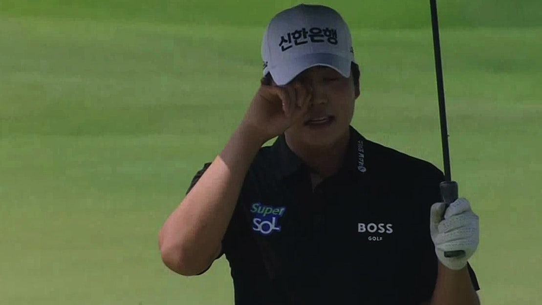 '이게 안 들어가네' 홀컵을 맞고 나가는 장유빈의 버디 퍼팅 [KPGA 군산CC 오픈 3R] - 네이버 TV