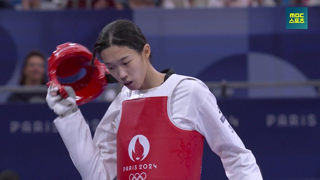 [MBC] 7대 6! 1점 차로 1라운드 승리하는 김유진 [태권도 여자 -57kg 8강] - 네이버 TV