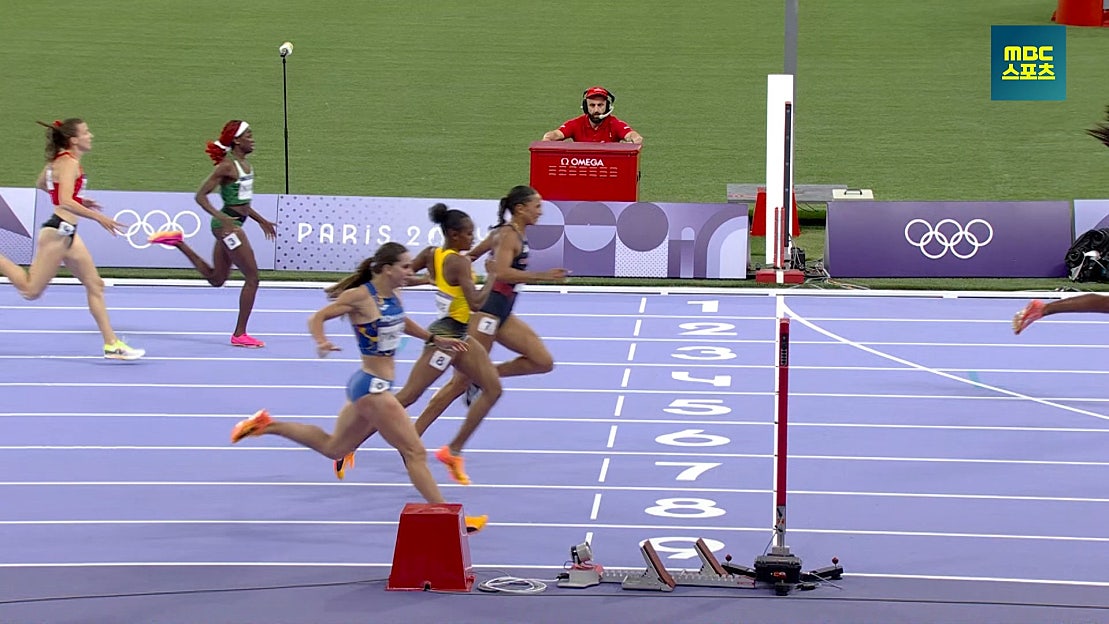 [MBC] 준결승 2조, 결승행을 놓고 치열한 3위 싸움! 과연 승자는? [파리올림픽 육상 여자 400M 준결승 2조] - 네이버 TV