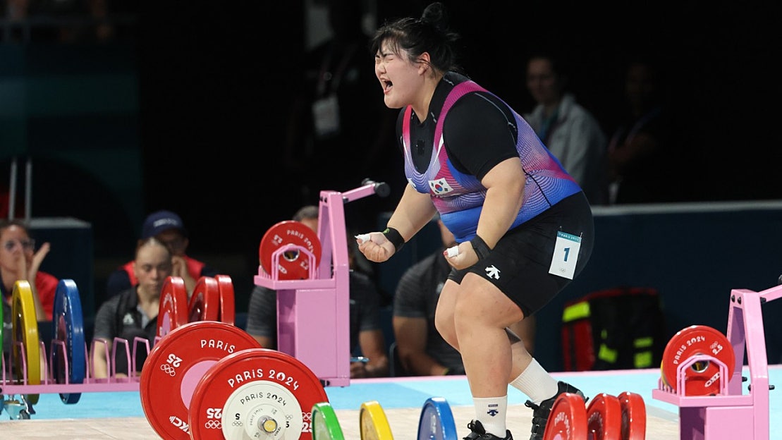 [올림픽] "한국 신기록 달성입니다!" 인상 깊은 인상 능력 보여준 박혜정 (역도 여자 +81kg 인상) - 네이버 TV