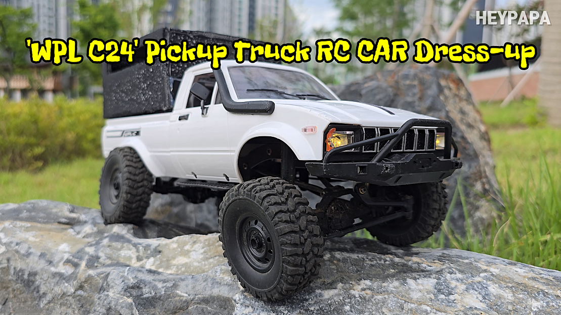[4K] 'WPL C24' Pick-up Truck RC CAR Small Dress-up and Driving Video - 네이버 TV