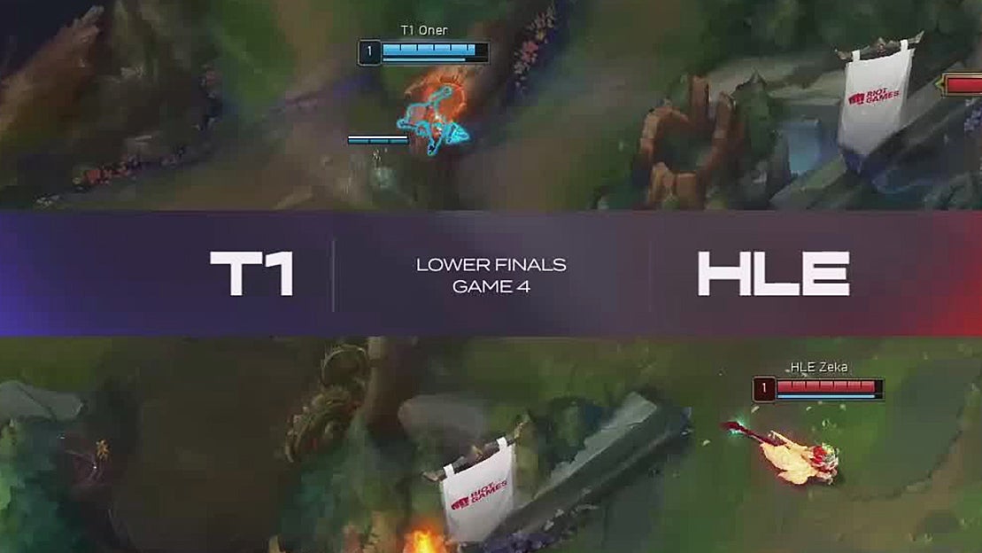 HLE-T1 4세트 하이라이트 - 네이버 TV