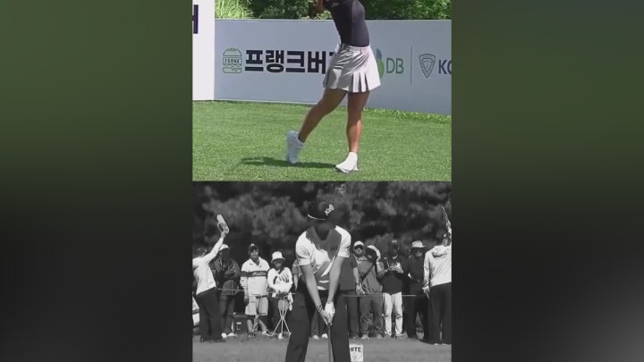 김민별 티샷 비교 제24회 하이트진로 챔피언십 2r Vs Kga Db그룹 제38회 한국여자오픈 골프선수권대회 1r 네이버 Tv