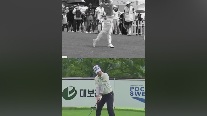 박지영 티샷 비교 대보 하우스디 오픈 1r Vs Kga Db그룹 제38회 한국여자오픈 골프선수권대회 2r 네이버 Tv