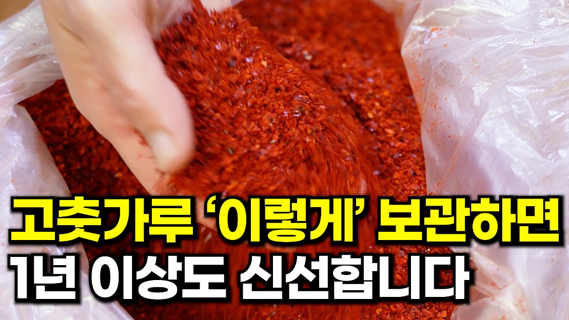 고춧가루 그냥 냉장고에 보관하지 마세요 이렇게 하면 1년 이상 거뜬 고춧가루 보관법 네이버 Tv