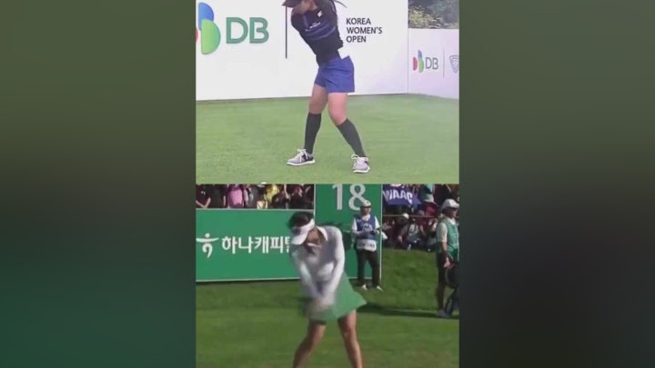 윤이나 티샷 비교 하나금융그룹 챔피언십 4r Vs Kga Db그룹 제38회 한국여자오픈 골프선수권대회 3r 네이버 Tv