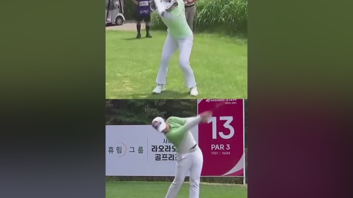 지한솔 티샷 비교 : 덕신EPC · 서울경제 레이디스 클래식 2R VS 하이원리조트 여자오픈 2024 3R - 네이버 TV