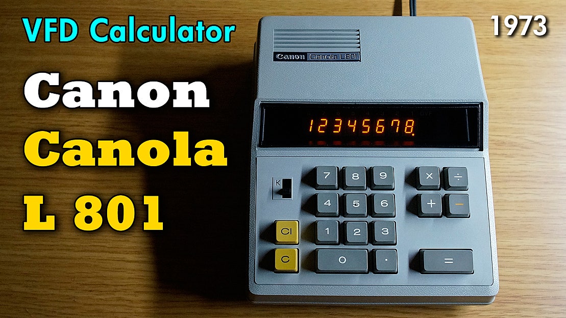 1973 캐논 카놀라 탁상형 전자계산기(Canon Canola L801) - 네이버 TV