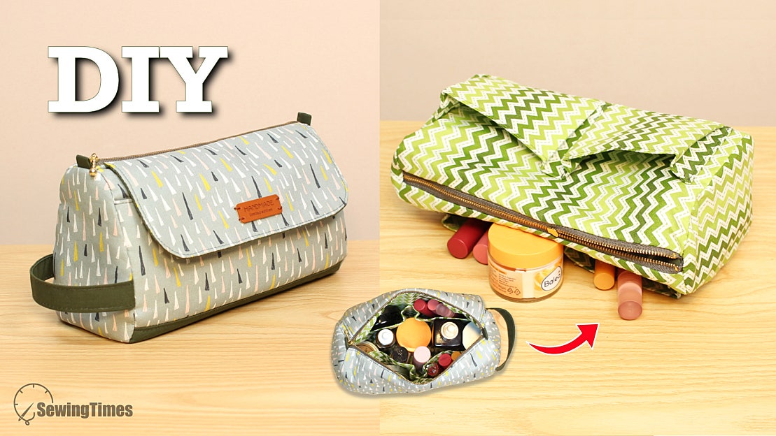 실용적인 사다리꼴 여행용 파우치 만들기 🚀 Diy 손잡이 있는 지퍼 파우치 소잉타임즈 네이버 Tv