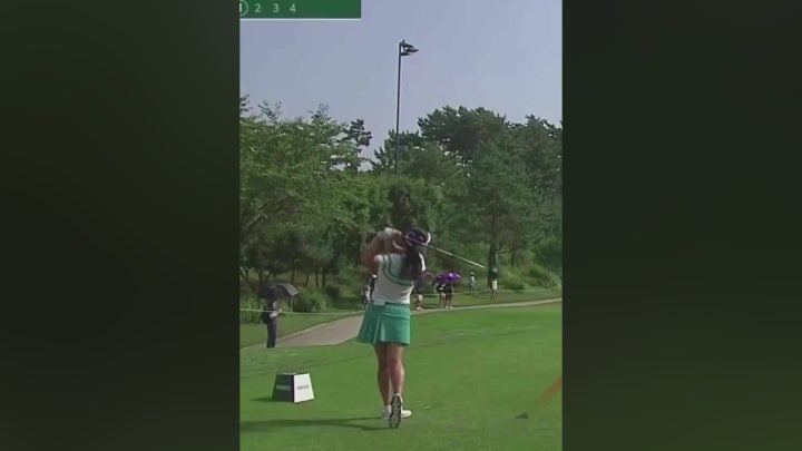 2R 13번홀 윤이나 티샷 [더헤븐 마스터즈] - 네이버 TV