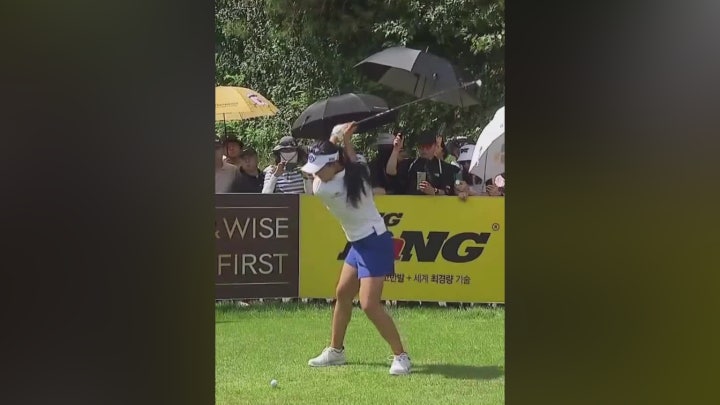 3R 2번홀 윤이나 티샷 [KB금융 스타챔피언십] - 네이버 TV