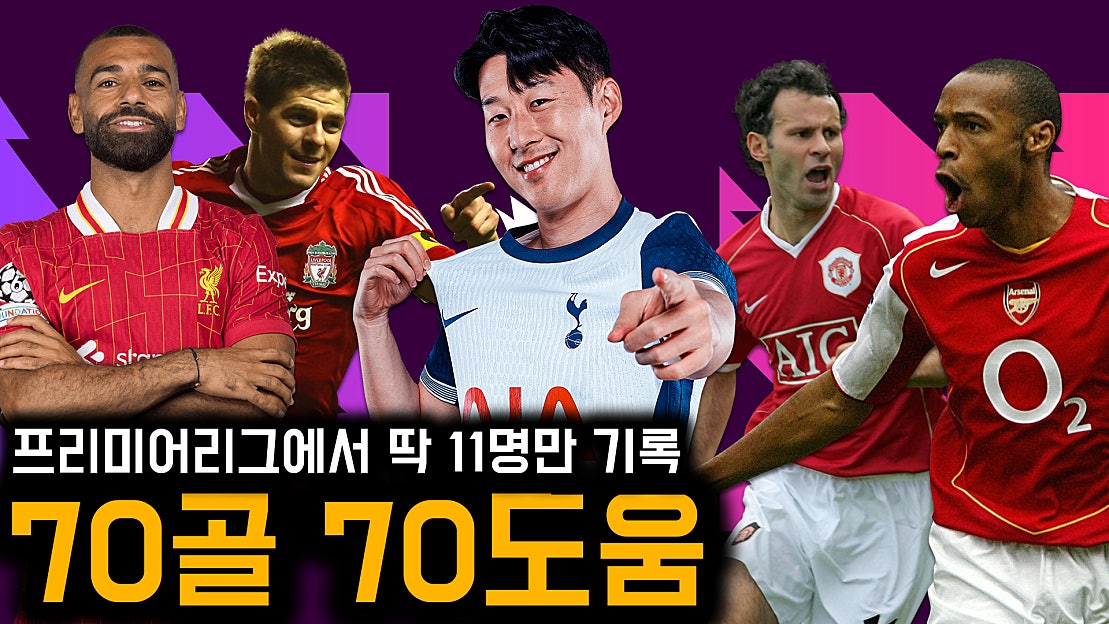손흥민도 가입했다! EPL 70골-70도움 11명은 누구? - 네이버 TV
