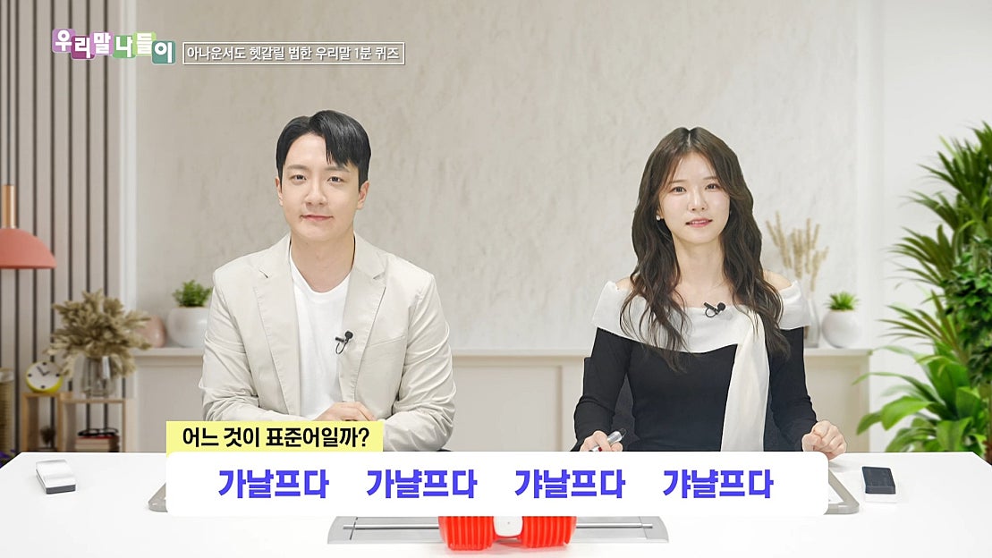 우리말 나들이 - 가날프다/가냘프다/갸날프다/갸냘프다, MBC 250408 방송 - 네이버 TV