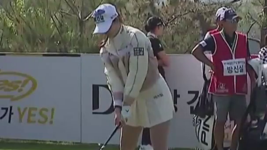 [AI클립] 3R 파4 16번홀 김민선7 티샷 (덕신EPC 챔피언십) - 네이버 TV