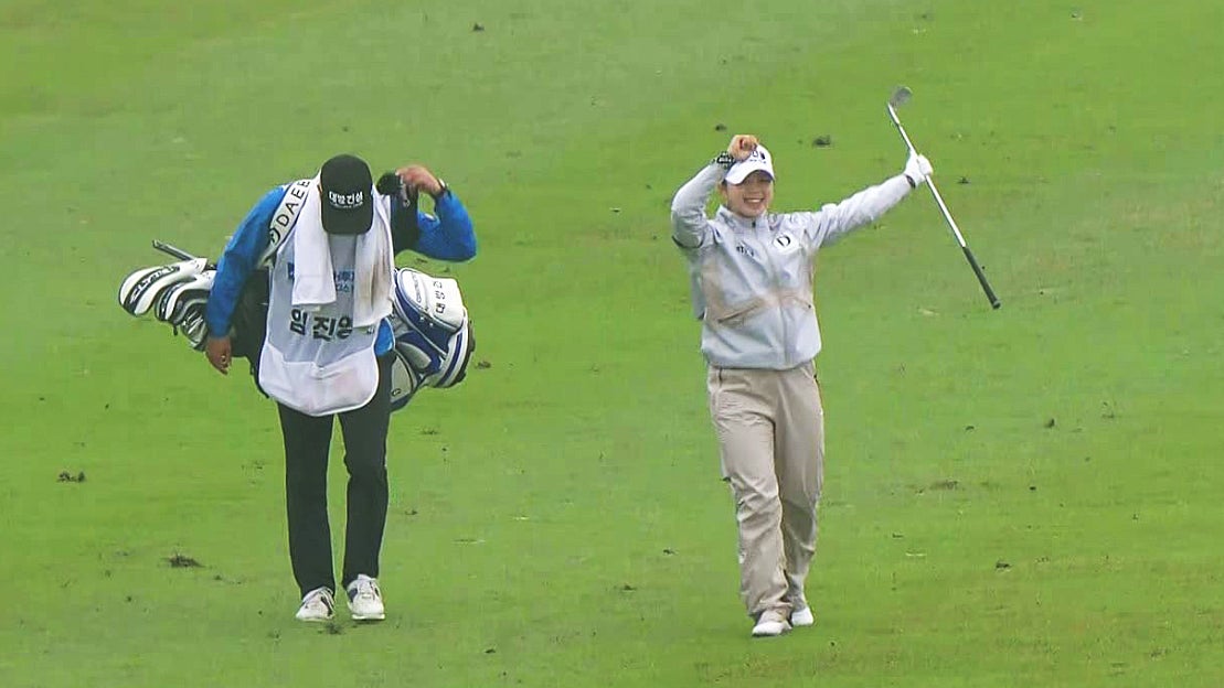 '기분 최고조!' 이글을 추가하는 임진영 [NH투자증권 레이디스 챔피언십 2R] - 네이버 TV