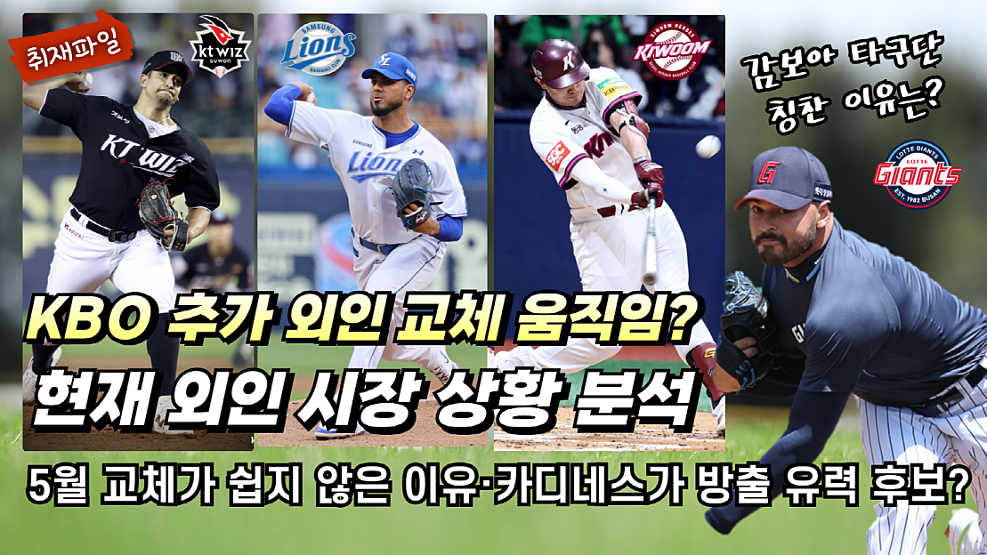 추가 KBO 퇴출 외인 후보는 누구?ㅣ 키움은 카디네스 퇴출할까?ㅣ롯데 감보아 타구단 스카우트 평가는? - 네이버 TV