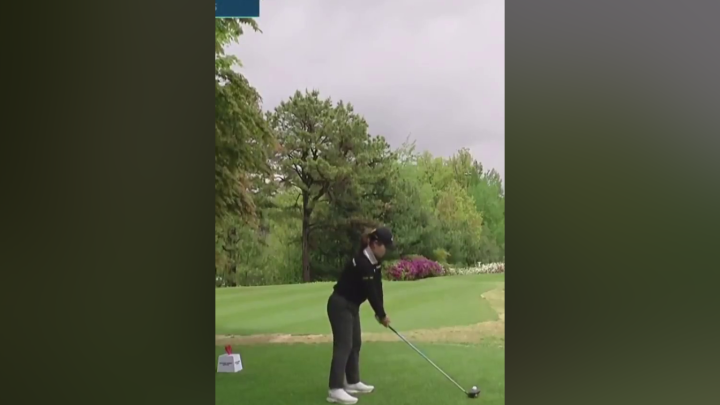 [AI클립] 3R 파5 7번홀 홍정민 티샷 (크리스에프앤씨 제47회 KLPGA 챔피언십) - 네이버 TV