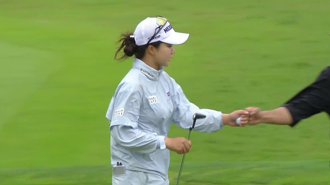 8m가 넘는 버디 퍼팅 성공하는 정지효 [KLPGA 더헤븐 마스터즈 1R] - 네이버 TV