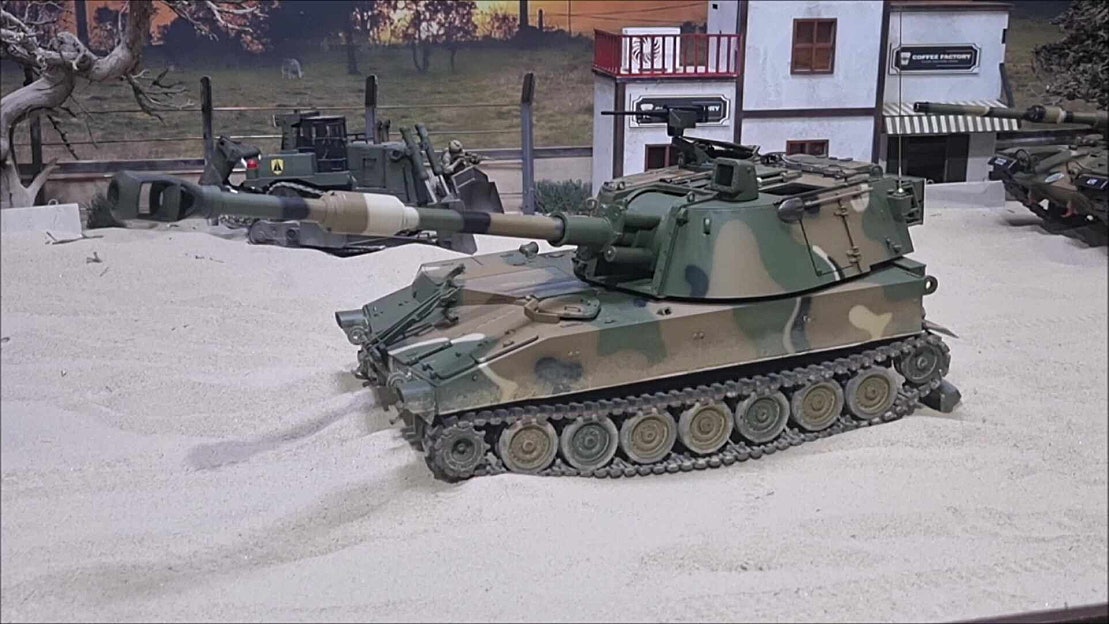 1/16 RC TANK 대한민국 육군 6사단 K55 자주포 실내주행 영상 - 네이버 TV