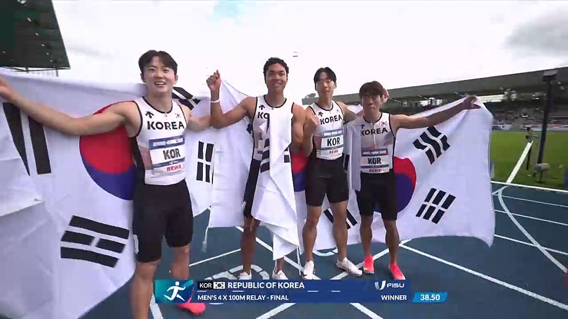 남자 육상 새 역사…U대회 400m 계주 사상 첫 금 - 네이버 TV